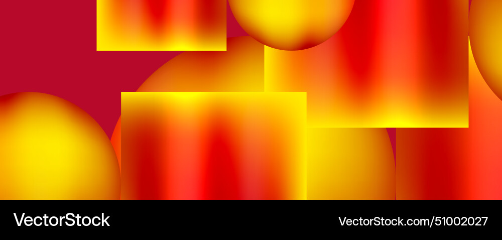 Vibrant red and yellow geometric shapes Royalty Free Vector