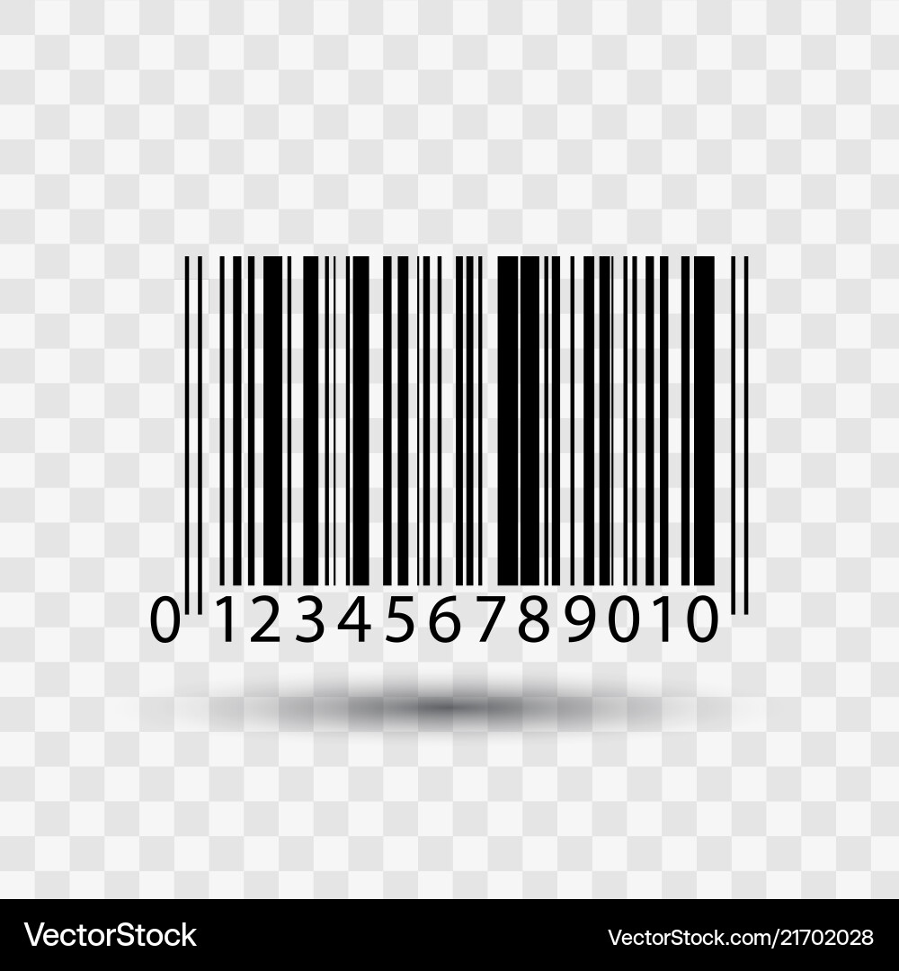 Barcode on Transparent Background – Royalty-Free Vector | VectorStock
