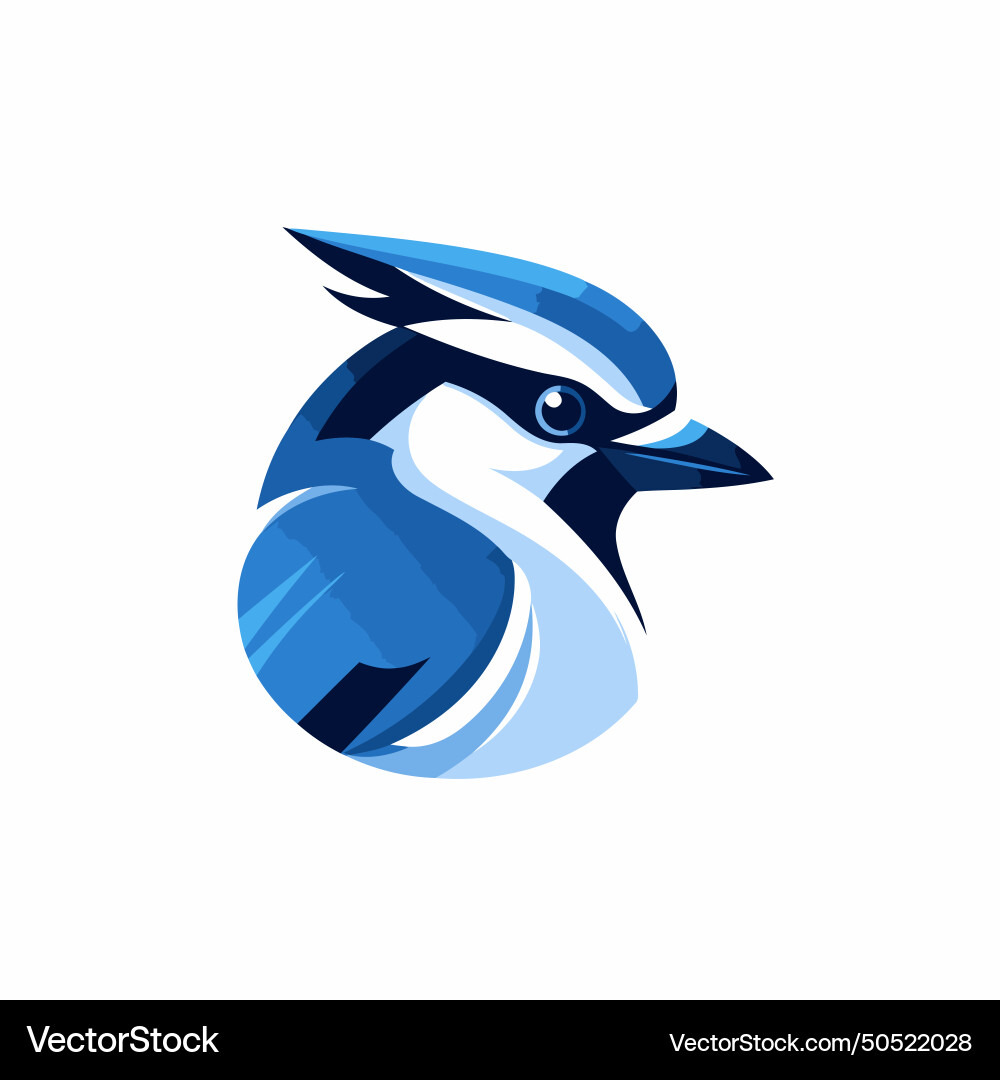 Blue jay bird logo template logotype Royalty Free Vector