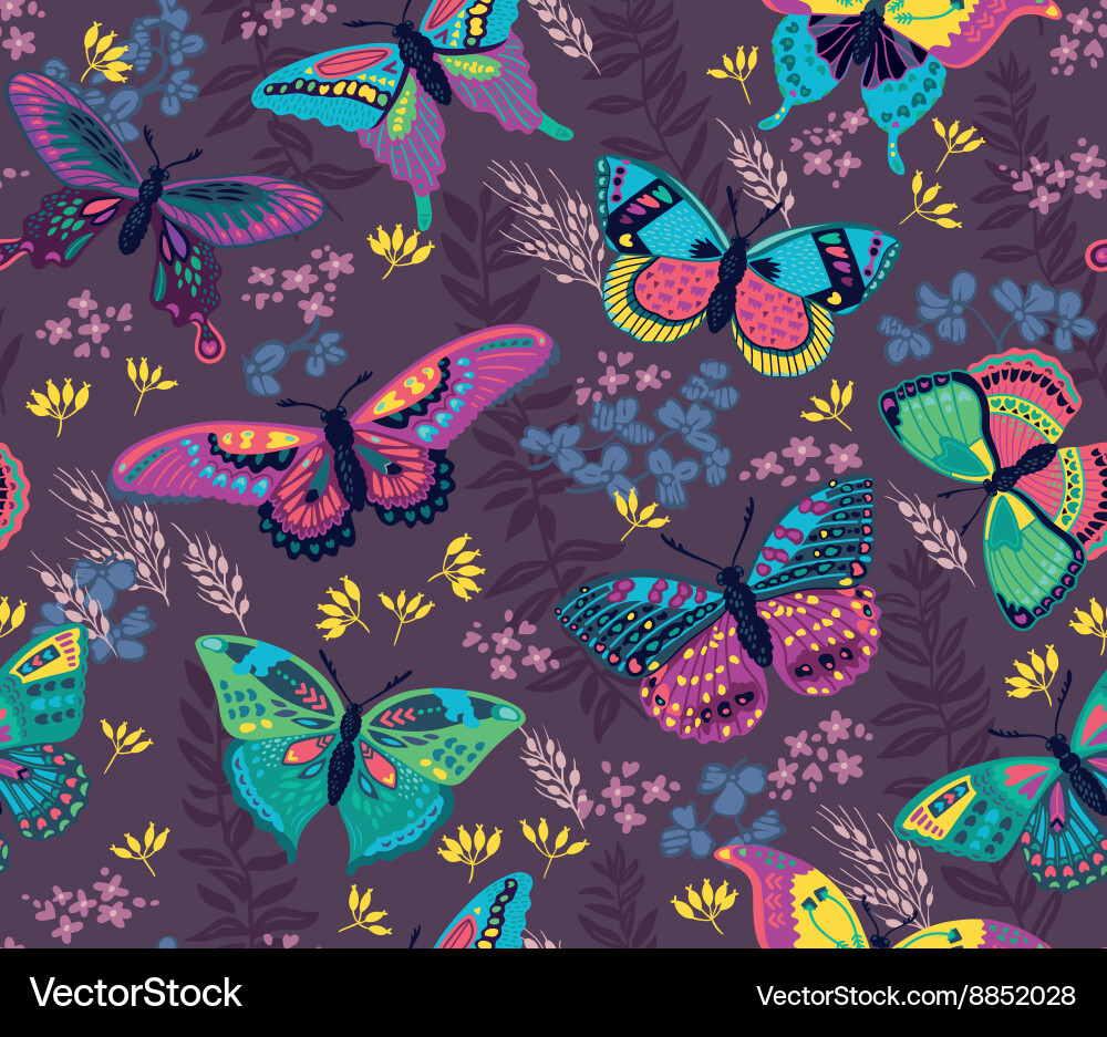 Colorful Butterfly Pattern Royalty Free Vector Image