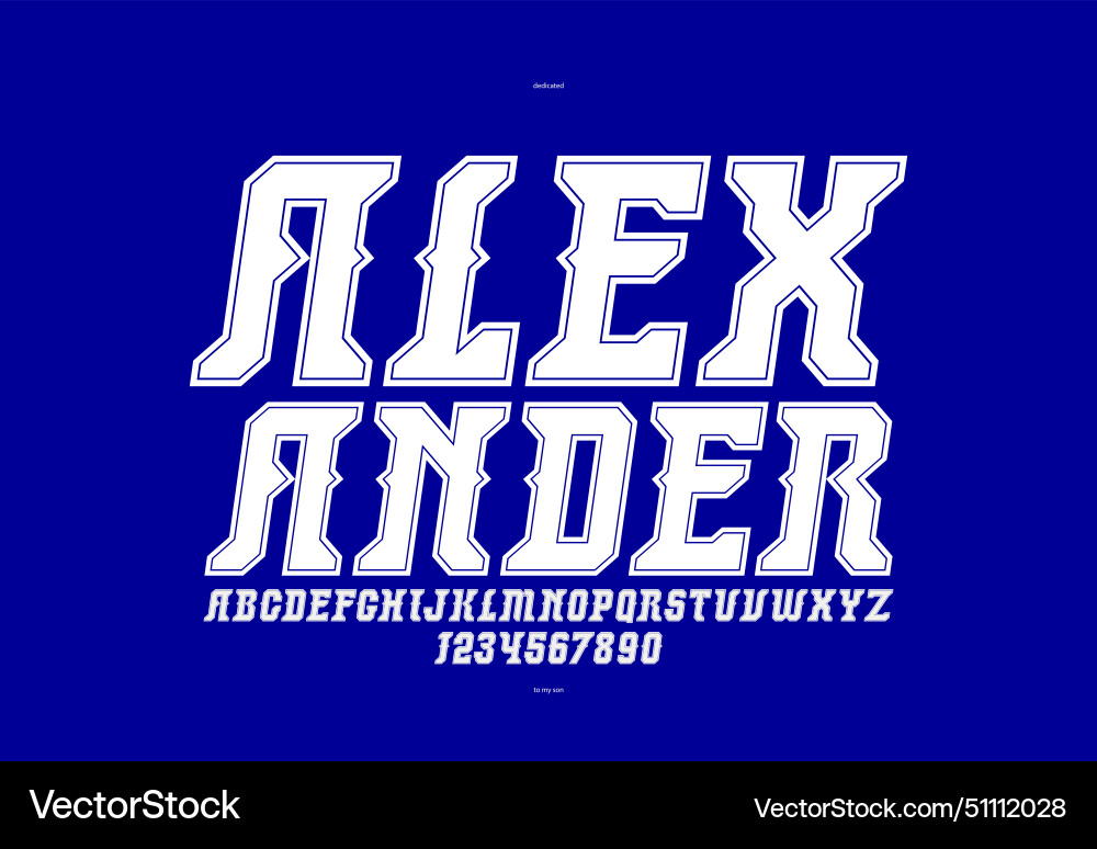 Gothic strong and heavy typeface for emblems Vector Image