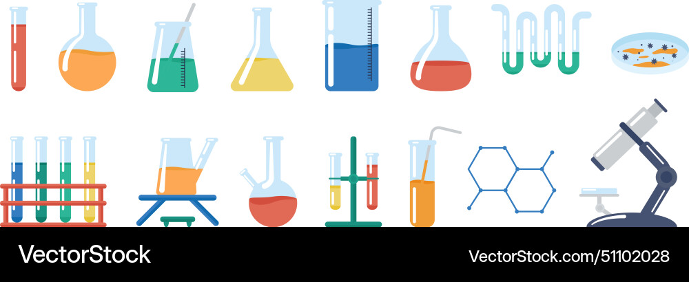 Laboratory equipment medical laboratory test Vector Image