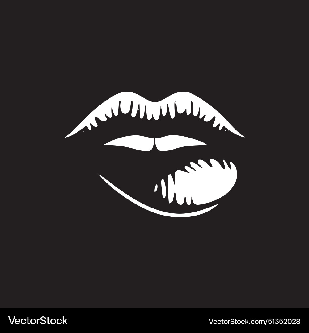 Lips - minimalist and simple silhouette Royalty Free Vector