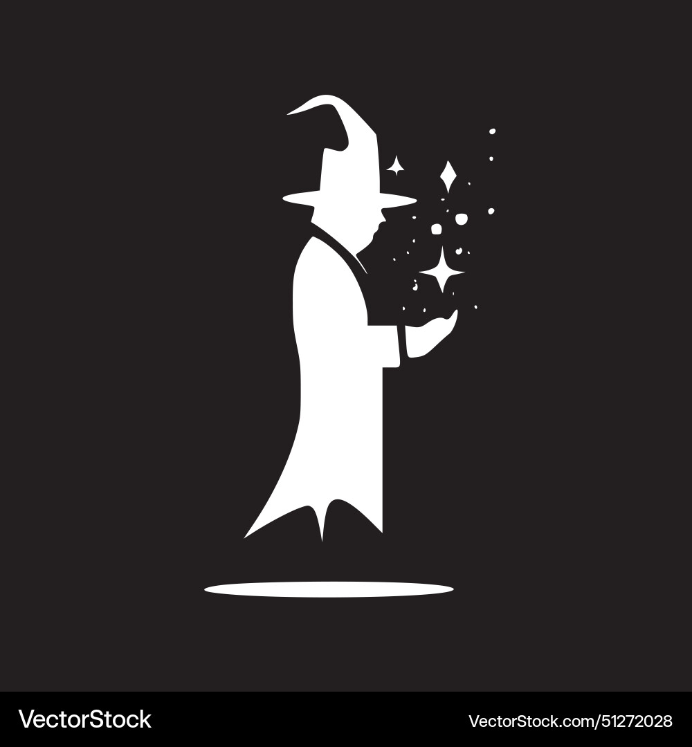 Magic - minimalist and flat logo Royalty Free Vector Image