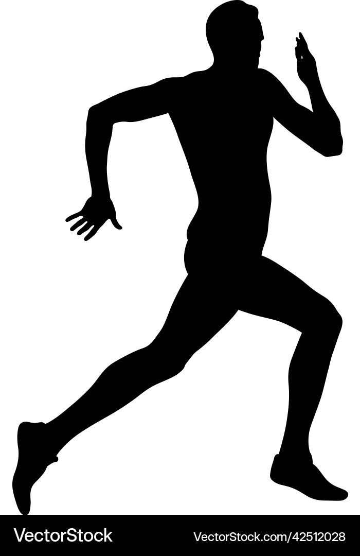 Male athlete sprinter running Royalty Free Vector Image