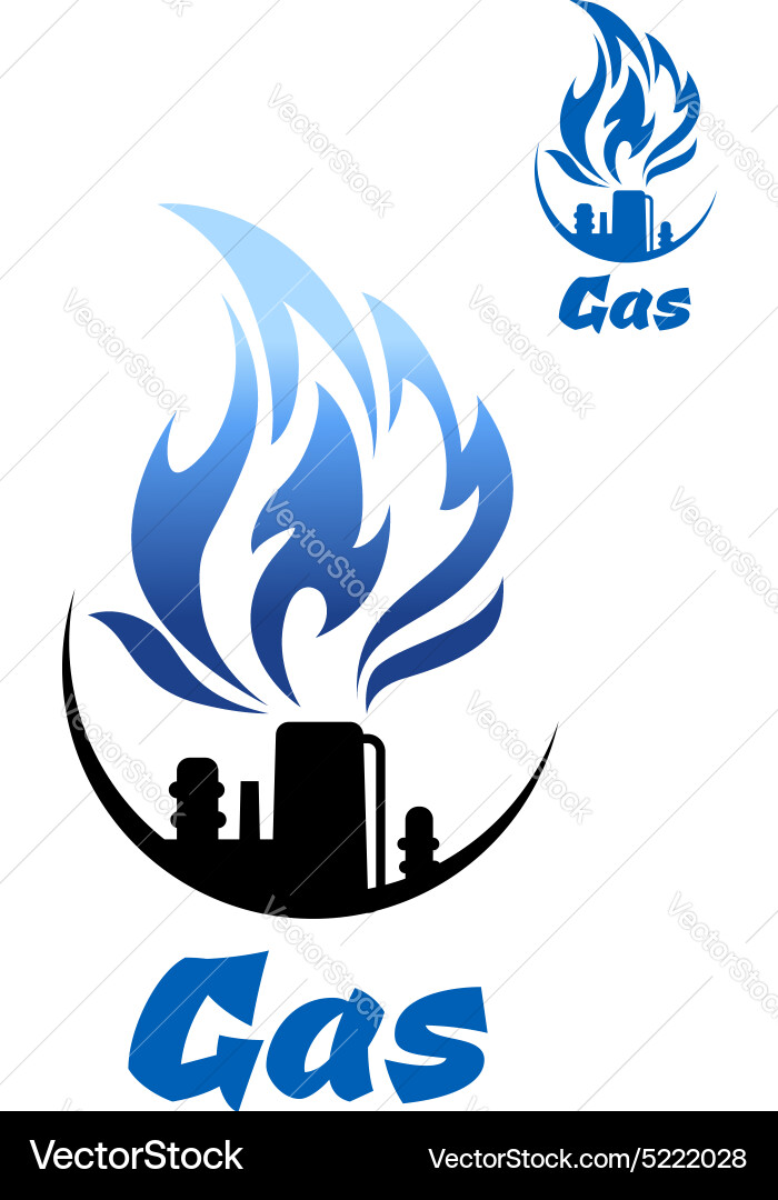 Natural gas refinery factory icon Royalty Free Vector Image