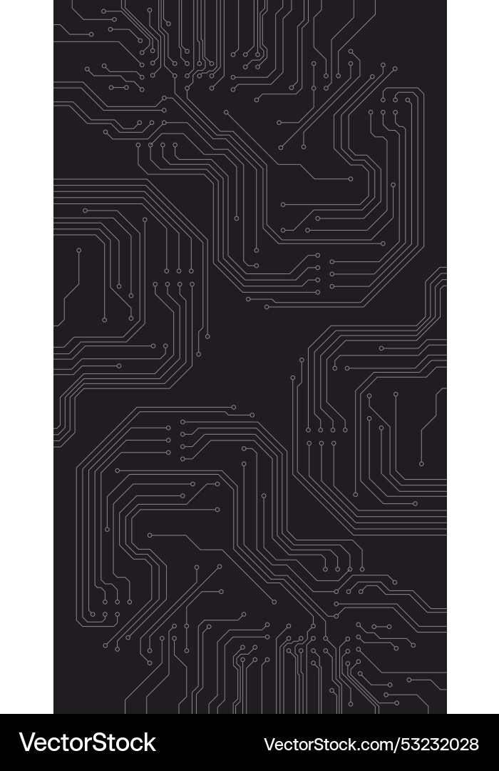 Printed circuit board of digital device Royalty Free Vector