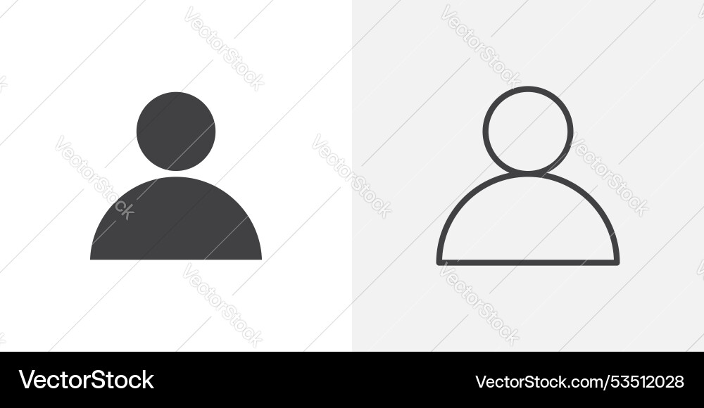 Userline in thin line black color flat simple Vector Image