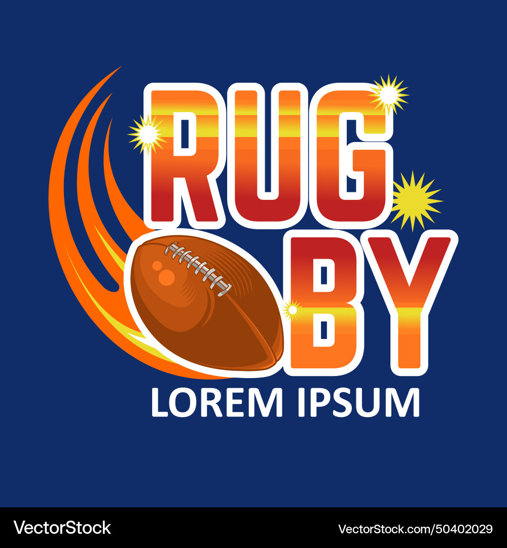 Adaptable rugby mark Royalty Free Vector Image