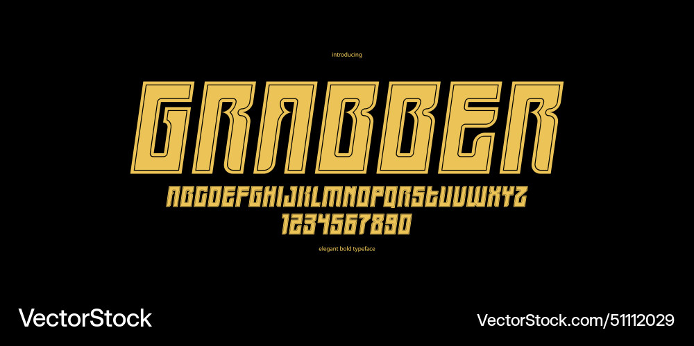 Bold italic sans serif display font for logos Vector Image