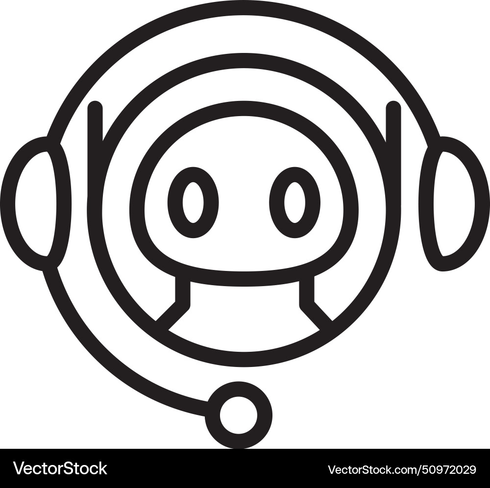Chatbot automatic service icon Royalty Free Vector Image