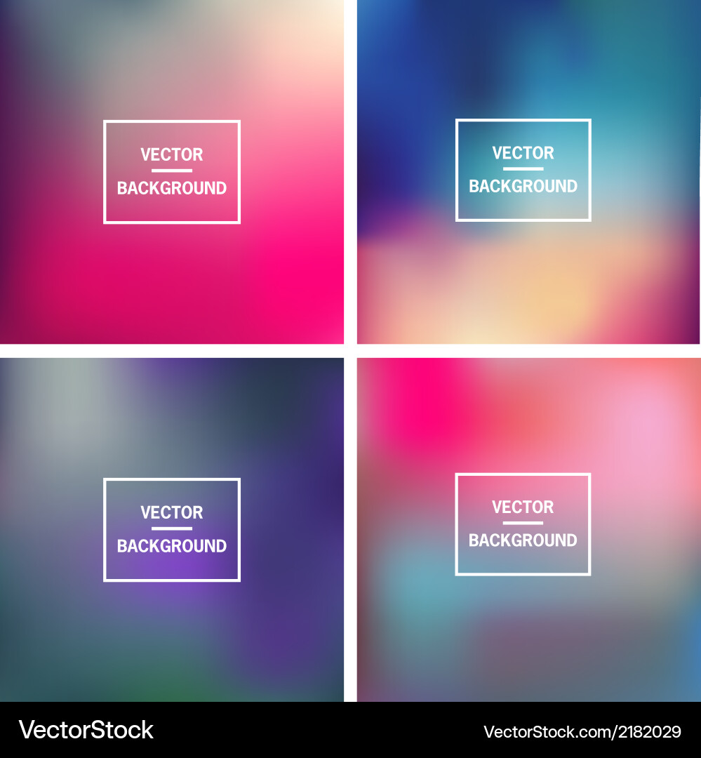Colorful Blurred Backgrounds Royalty Free Vector Image