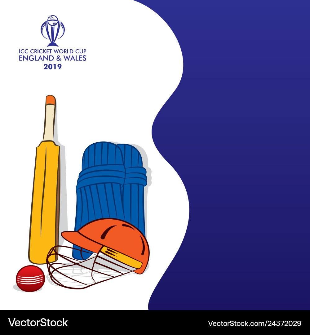 Cricket sport poster design Royalty Free Vector Image