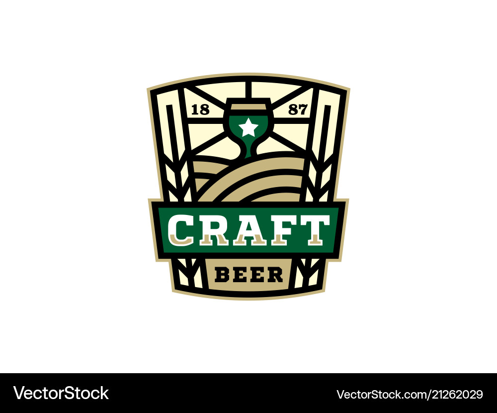 Modern professional label for a craft beer Vector Image