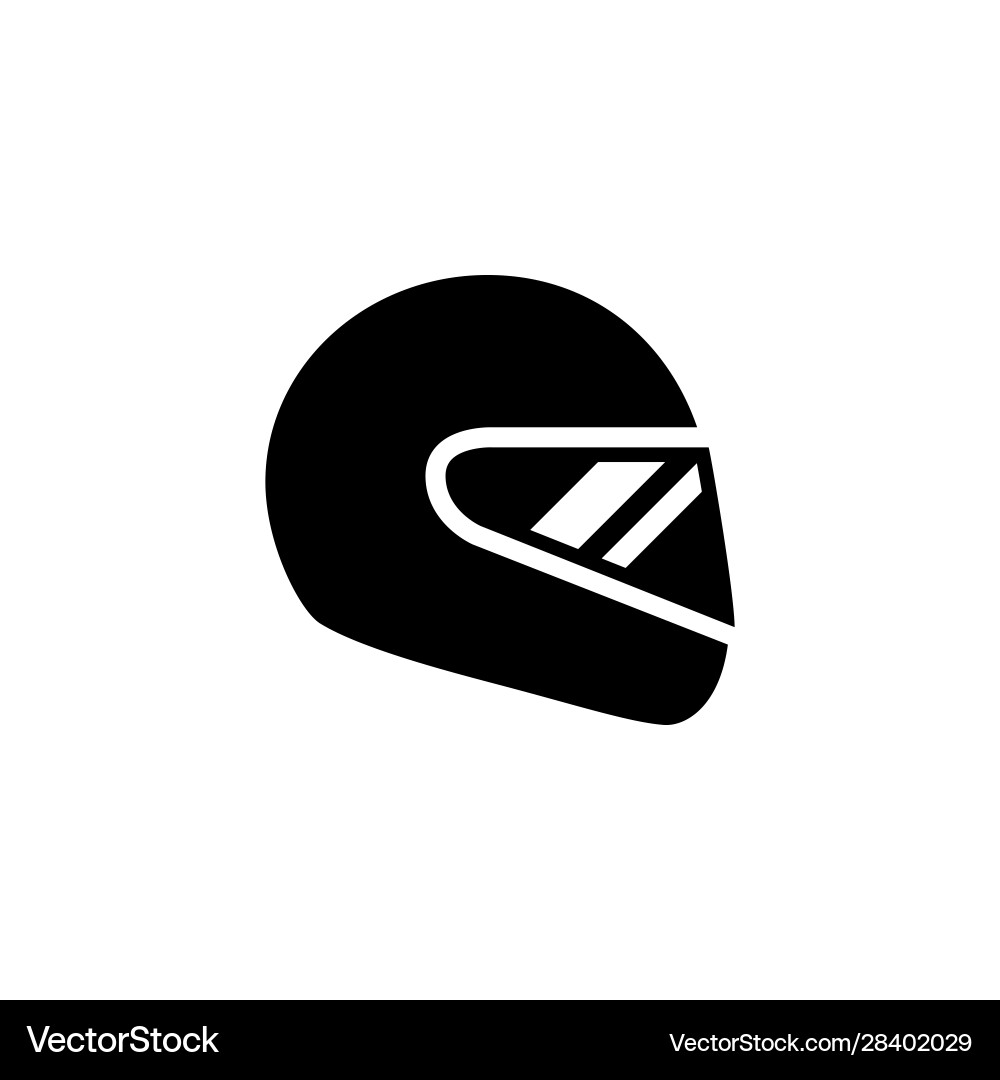Motorcycle helmet and protective gear glyph icon Vector Image