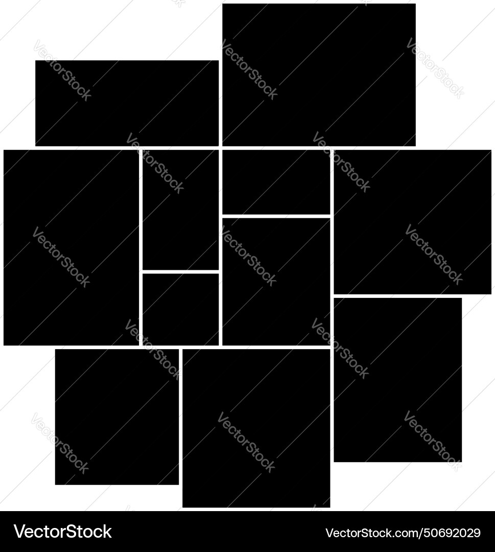 Photo collage mockup Royalty Free Vector Image