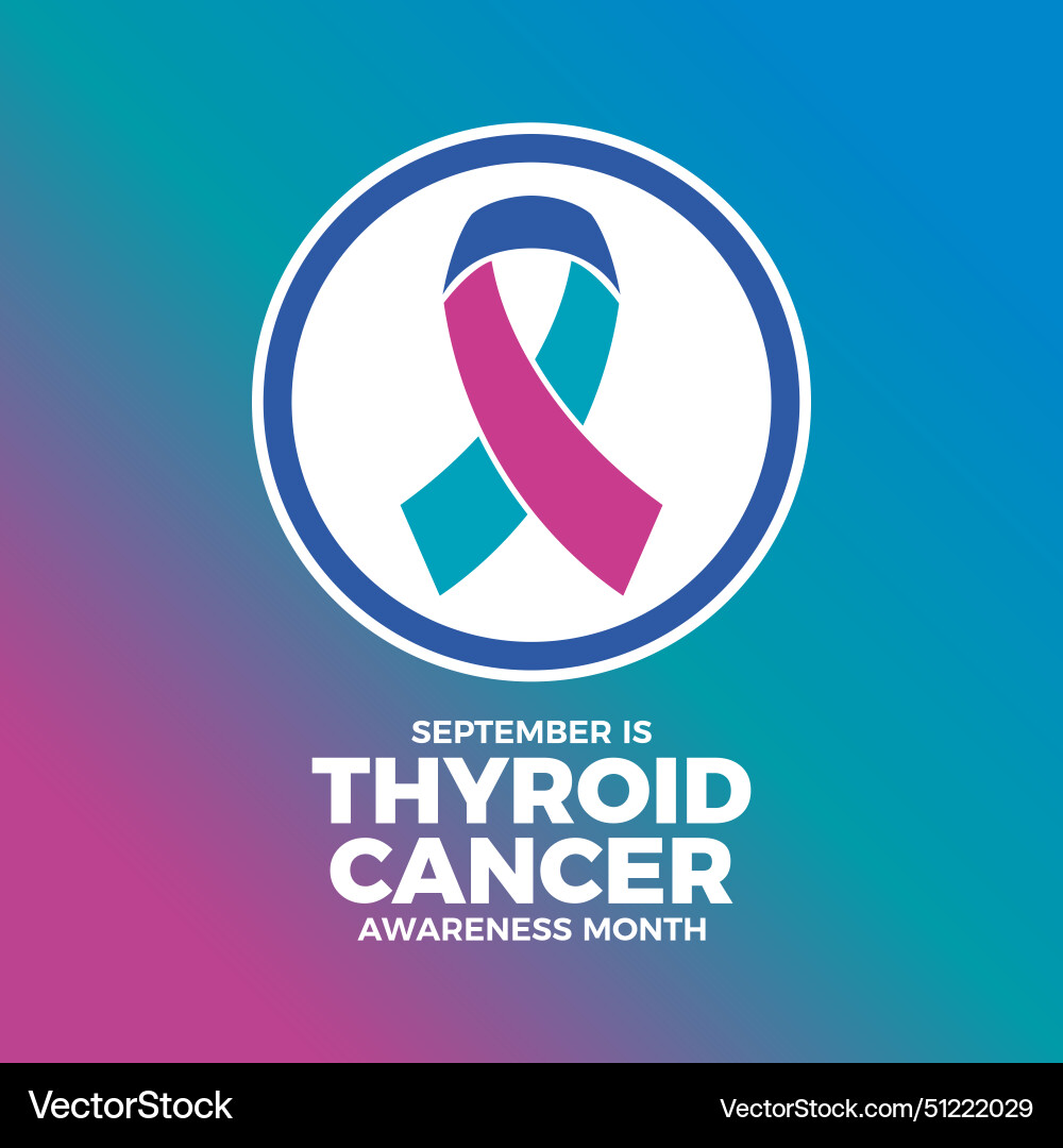 September is thyroid cancer awareness month poster