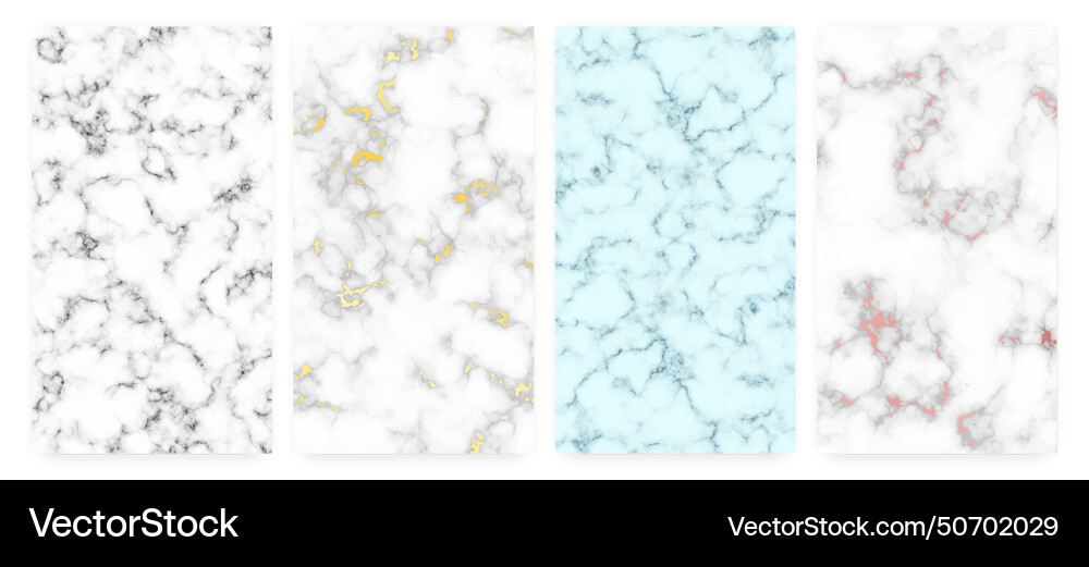 Set of marble texture backgrounds Royalty Free Vector Image
