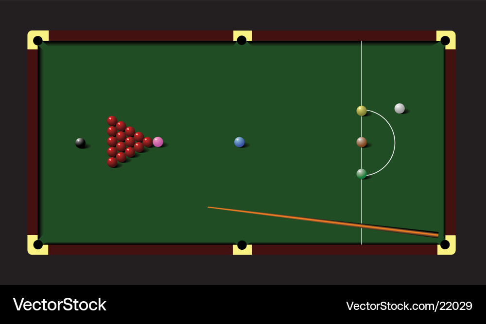 Snooker table Royalty Free Vector Image - VectorStock