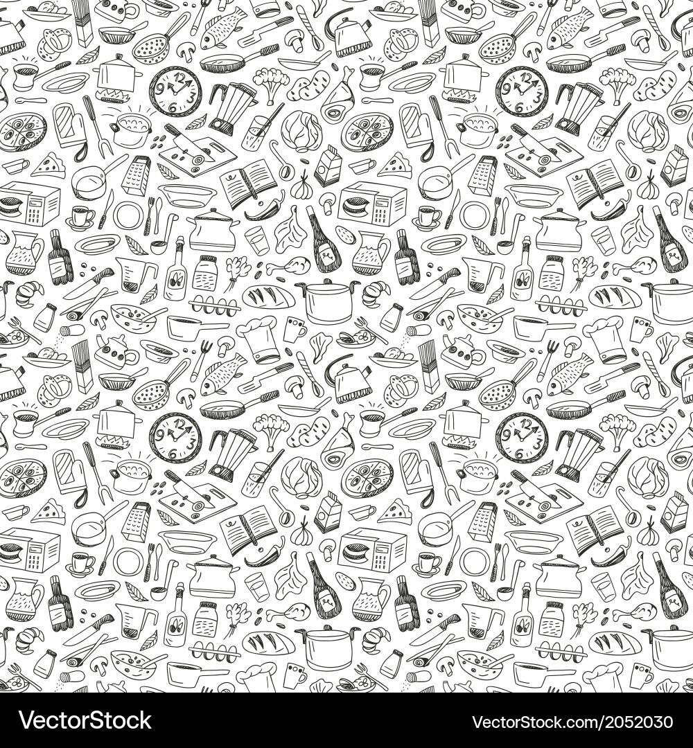 Cookery - seamless background Royalty Free Vector Image