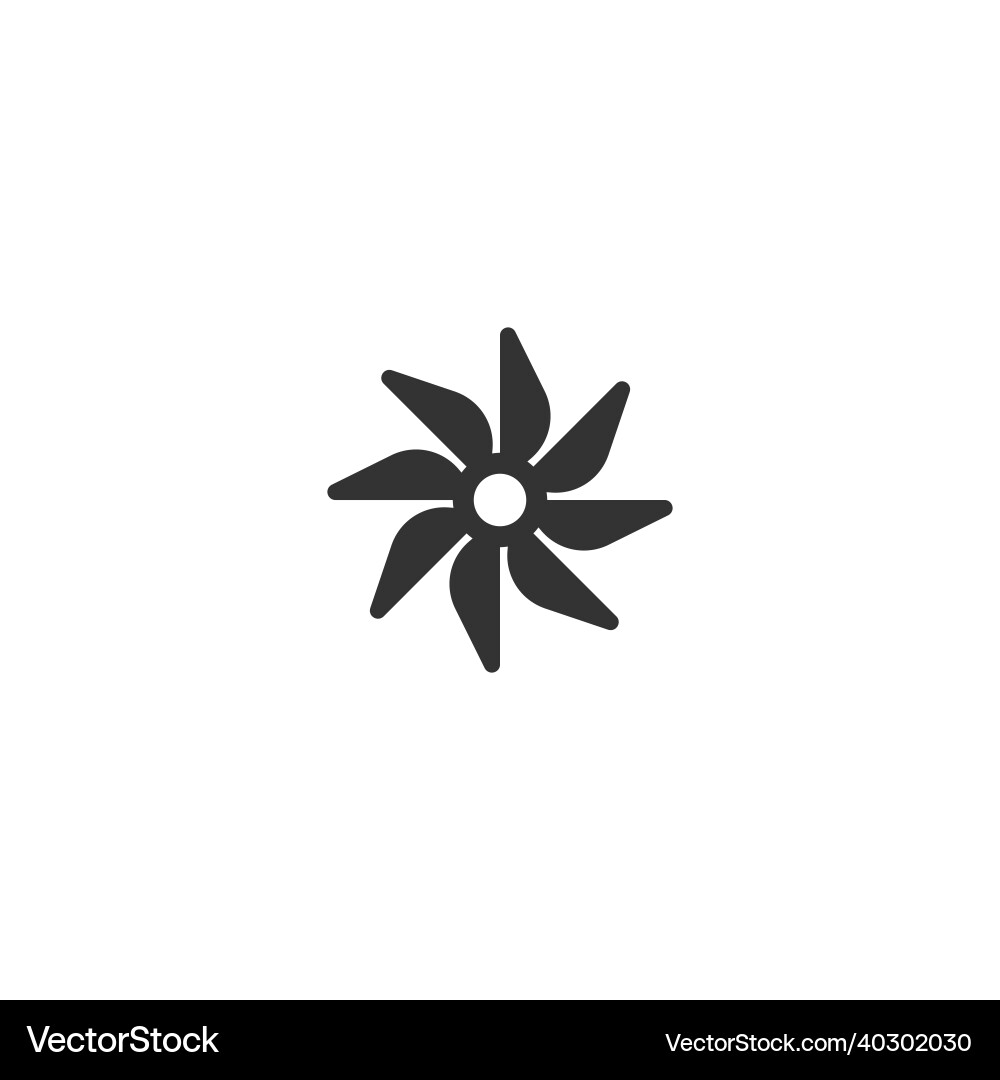 Cooling Fan Icon - Flat Style Royalty Free Vector Image