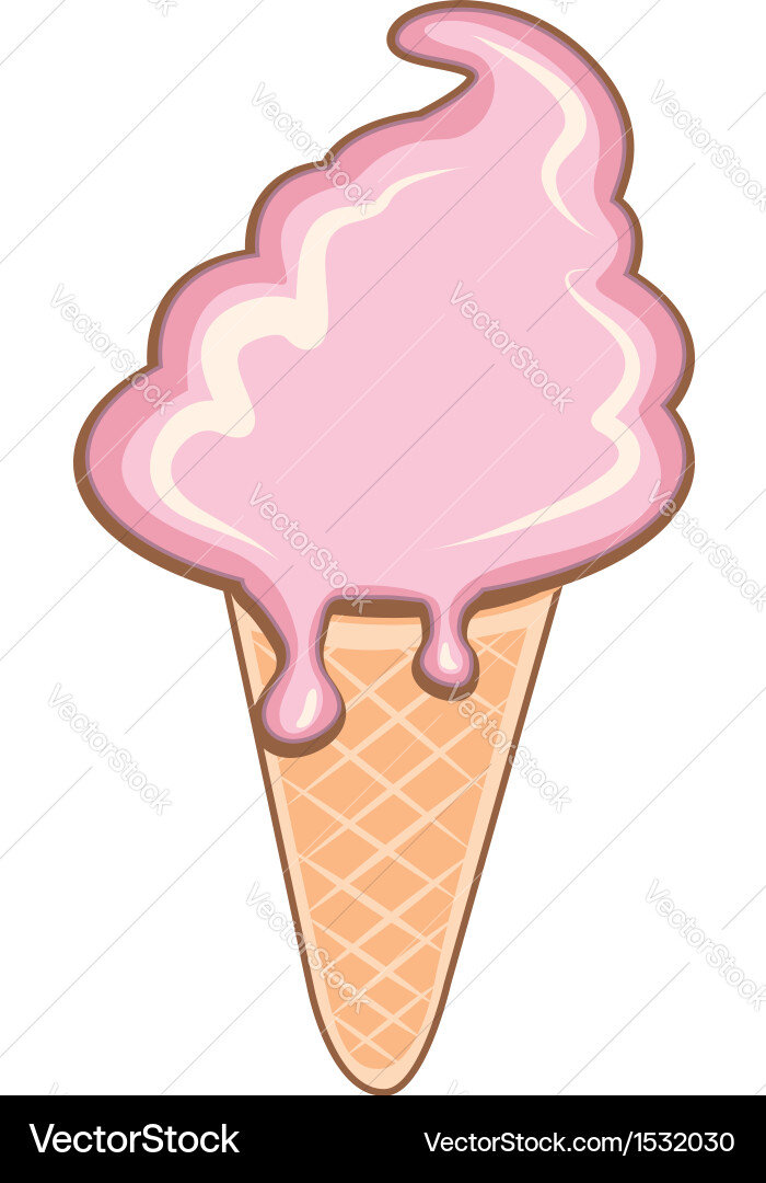 Ice cream cone Royalty Free Vector Image - VectorStock