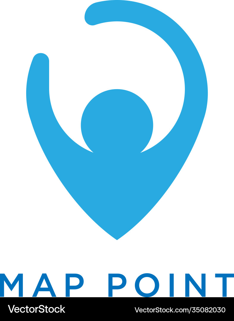 Map point and location logo design – Free Vector | VectorStock