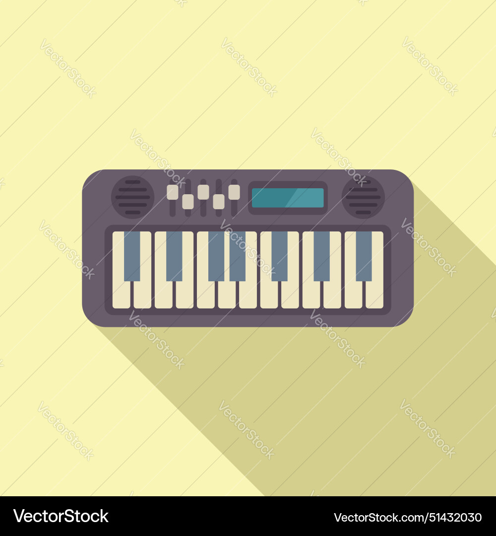 Of cartoon electronic keyboard Royalty Free Vector Image