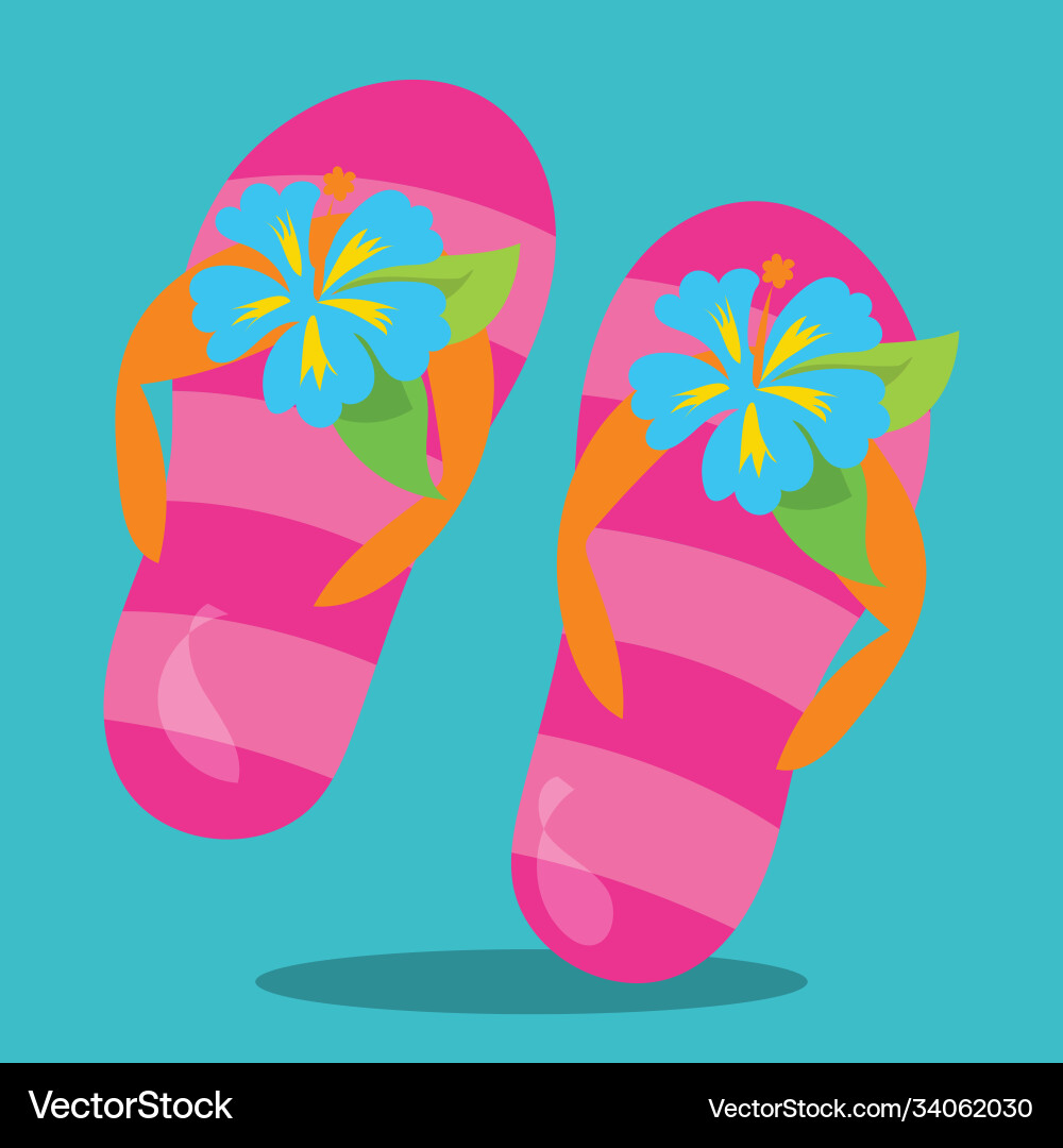 Pool Party Clip Art Flip Flops