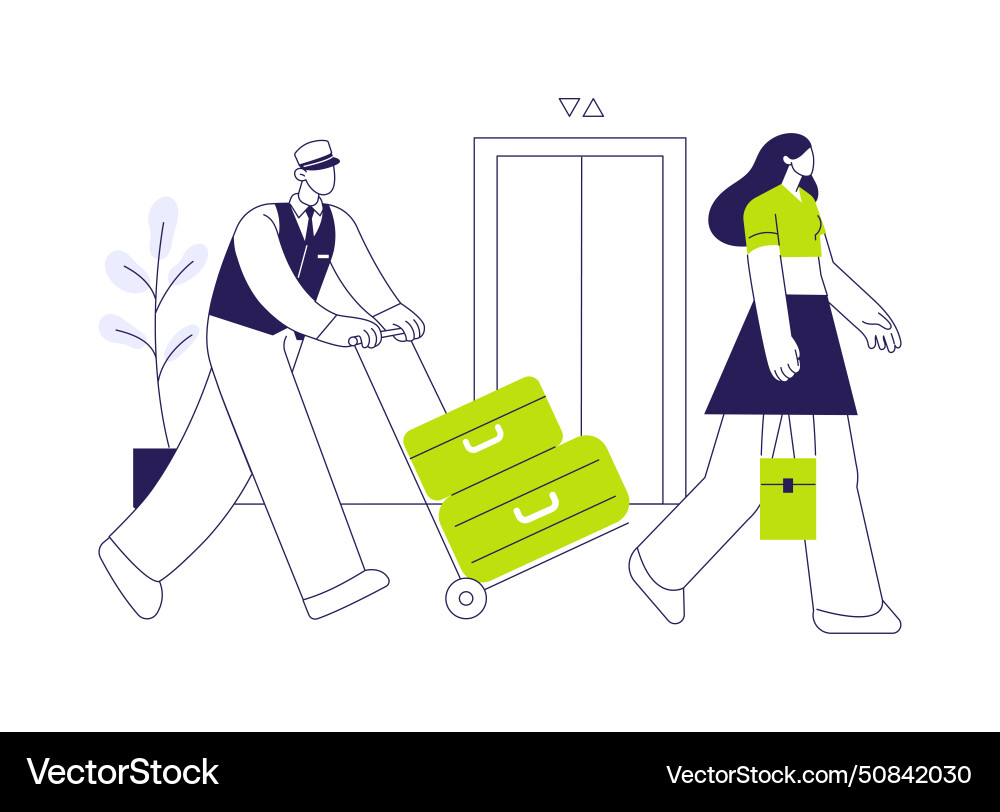Porter service abstract concept Royalty Free Vector Image
