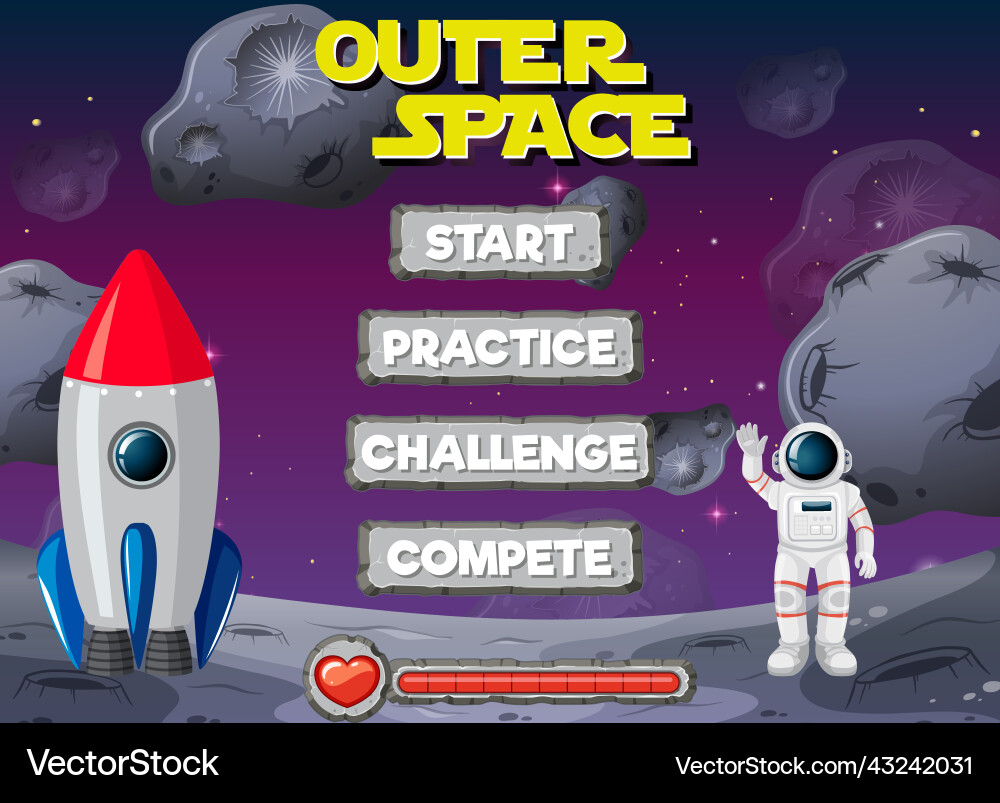 A space background template Royalty Free Vector Image