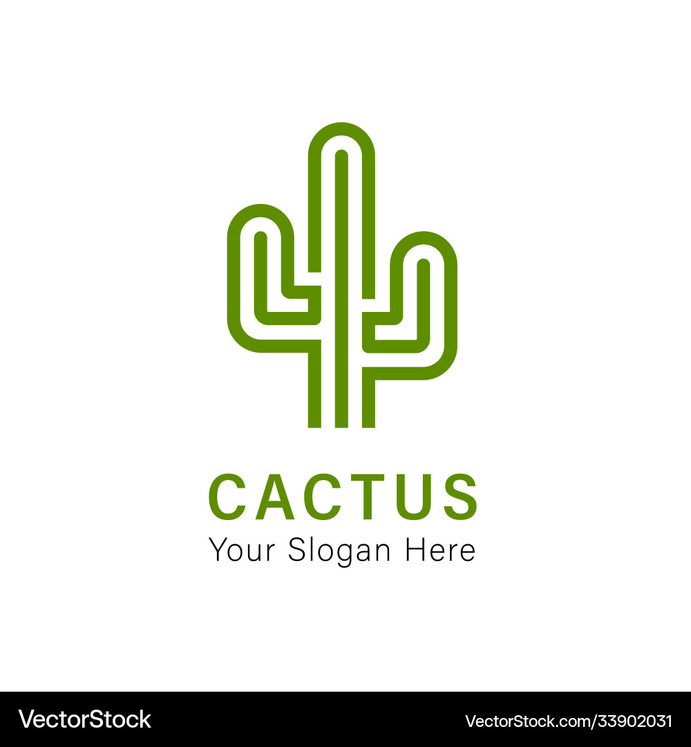 Cactus logo Royalty Free Vector Image - VectorStock