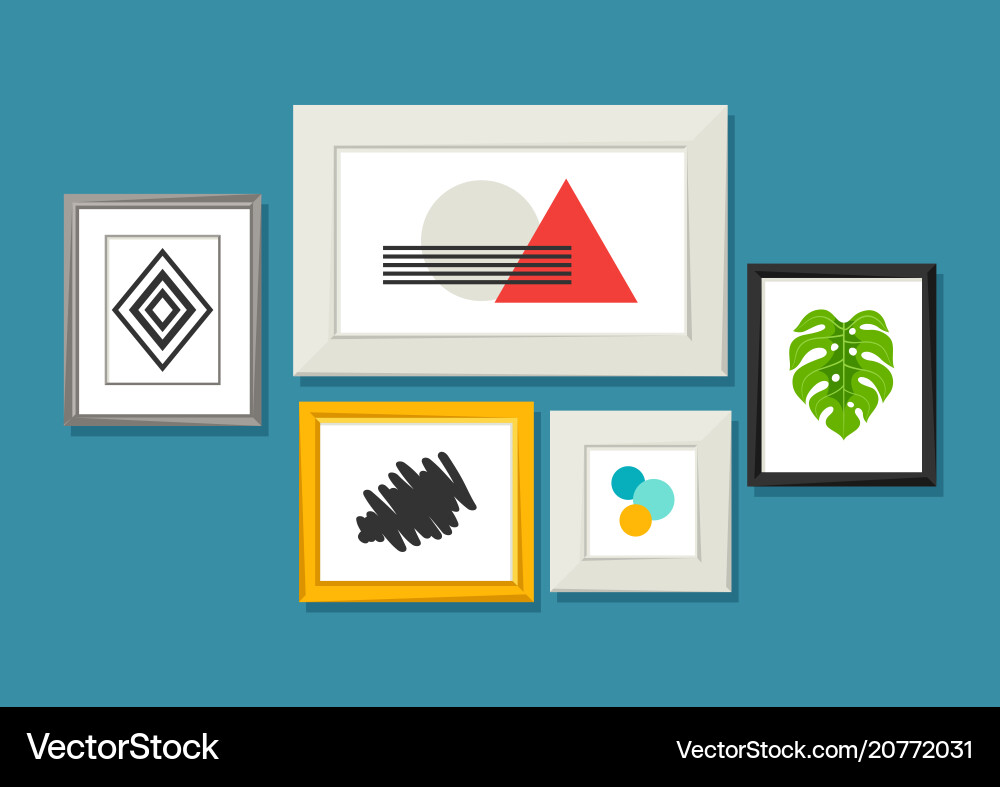 Collection of Picture Frames Royalty Free Vector Image