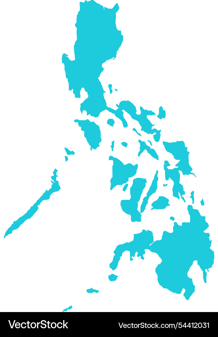 Philippines map in blue country map philippines Vector Image