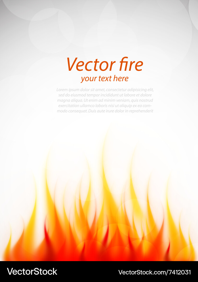 Poster with fire Royalty Free Vector Image - VectorStock