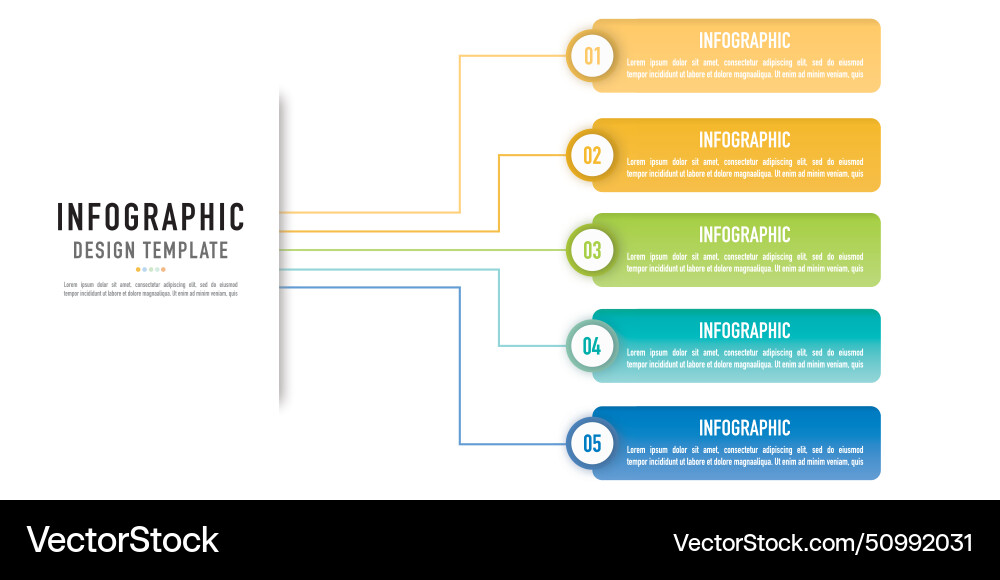 Rectangular mind map infographic for business Vector Image