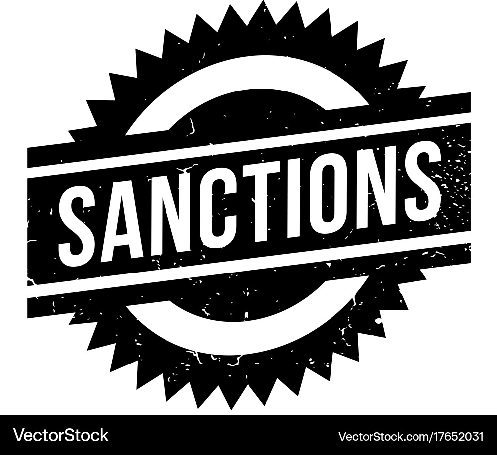 Sanctions rubber stamp Royalty Free Vector Image