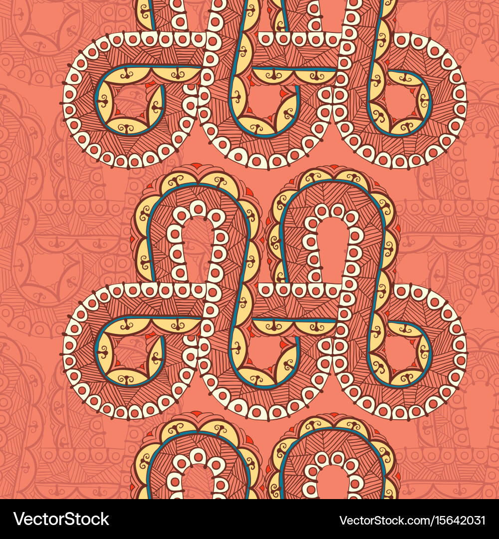 Seamless pattern with infinity tattoo template Vector Image