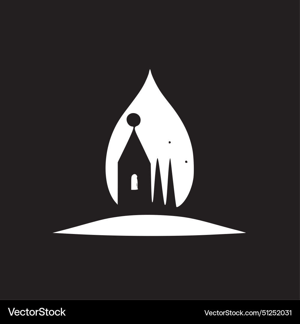 Spiritual - minimalist and flat logo Royalty Free Vector