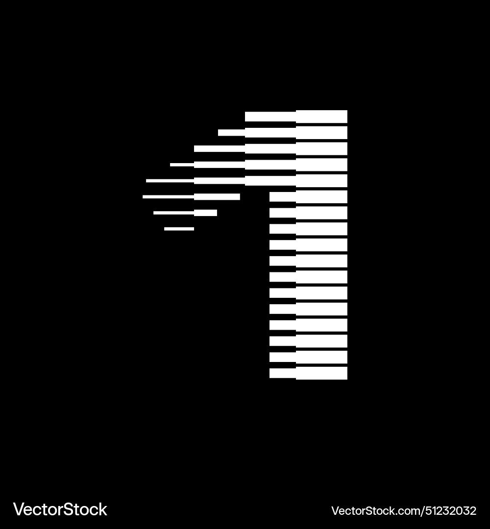 1 number lines logo icon Royalty Free Vector Image