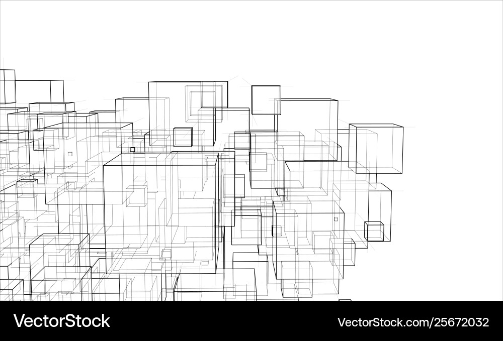Abstract boxes background Royalty Free Vector Image