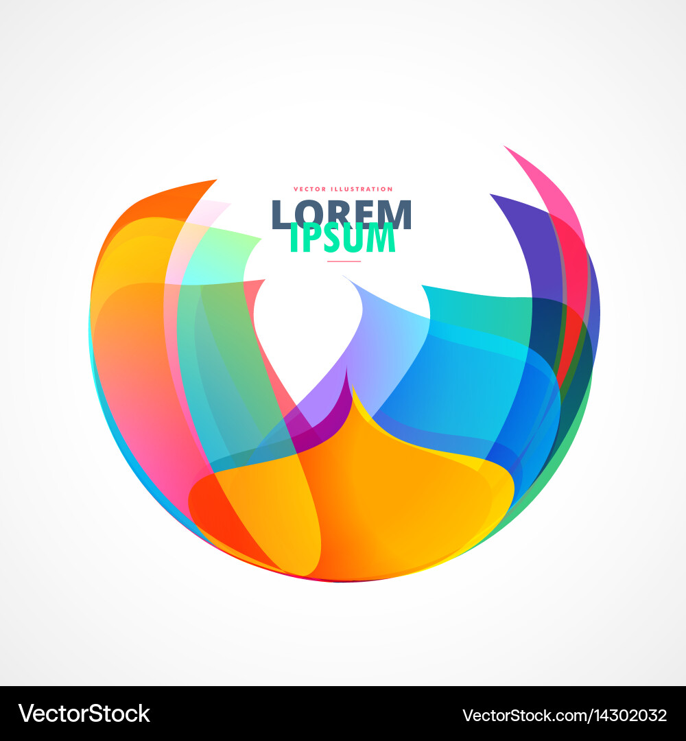 Colorful leaf style logo element symbol Royalty Free Vector