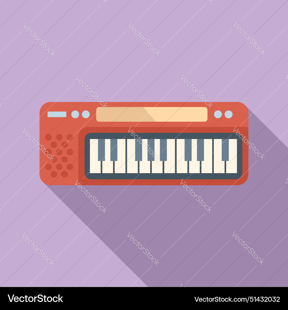 Colorful melodica on purple Royalty Free Vector Image