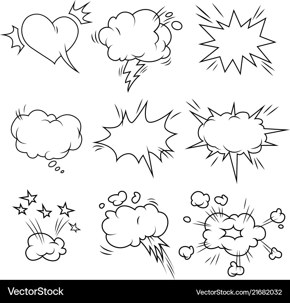 Comic bubbles set Royalty Free Vector Image - VectorStock