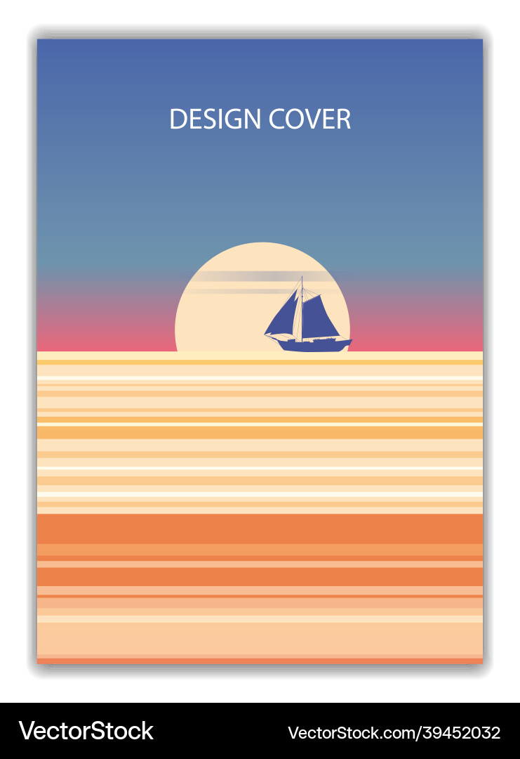 Cover background design template for book Vector Image