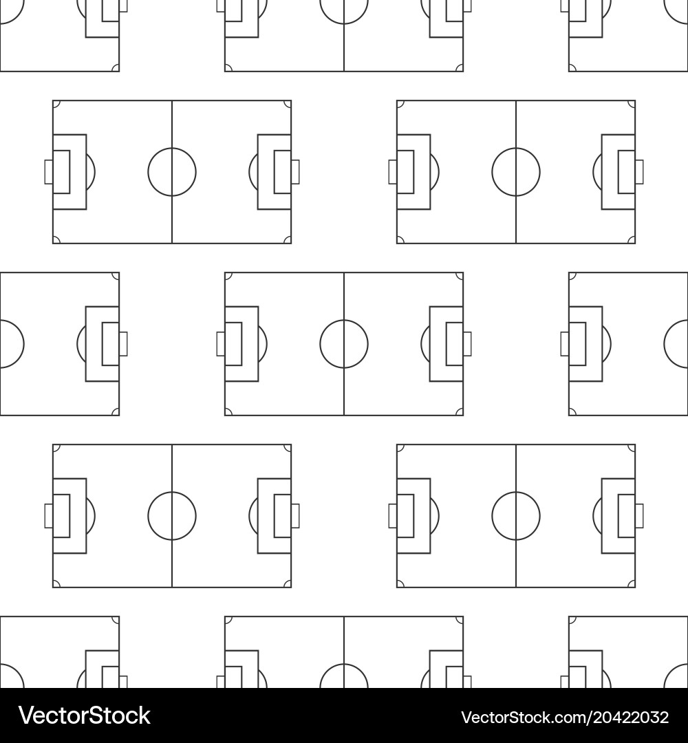 Football field or soccer seamless pattern Vector Image