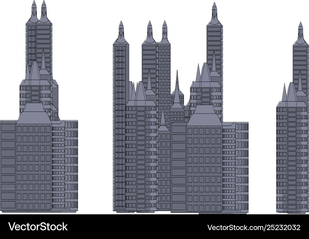 Frame gray buildings Royalty Free Vector Image