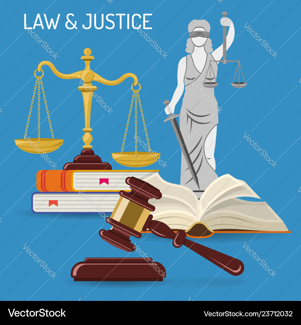 Law and justice concept Royalty Free Vector Image