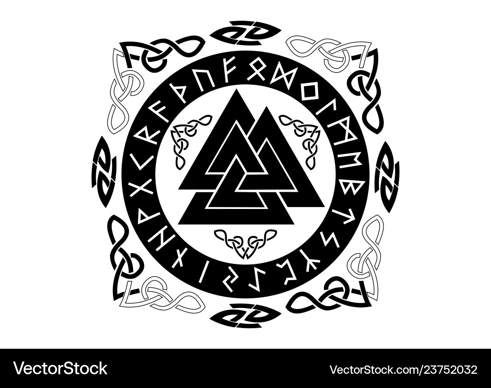 Norse valknut Royalty Free Vector Image - VectorStock