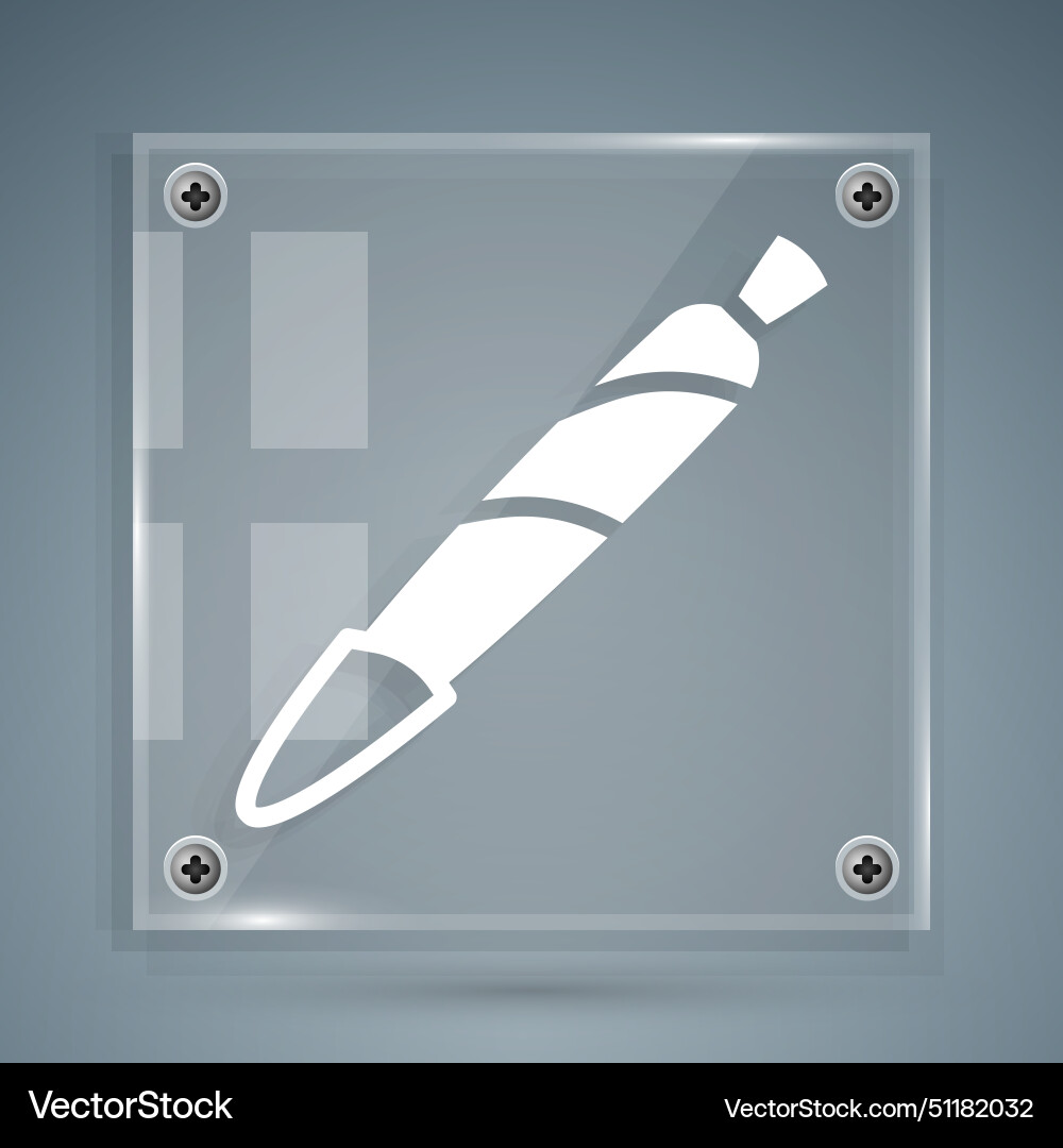 White marijuana joint spliff icon isolated Vector Image